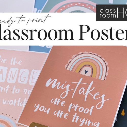 Modern Boho Rainbow Classroom Alphabet - Etsy Canada