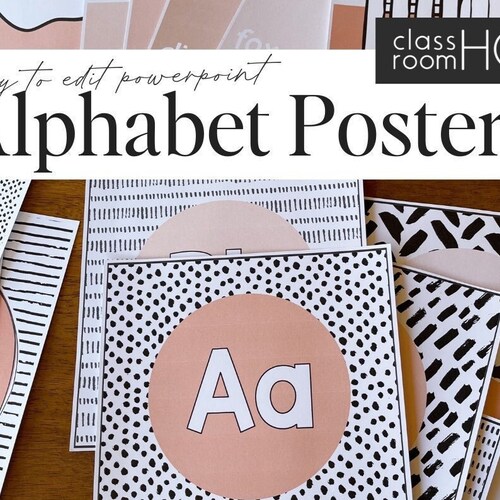 BOHO NEUTRALS Alphabet Posters Boho Rainbow Classroom Decor - Etsy Canada