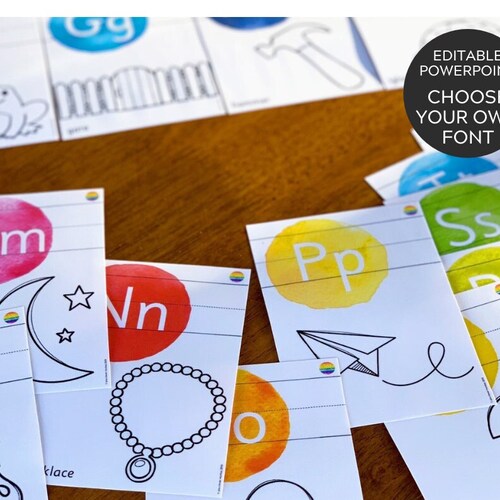 Rainbow WATERCOLOR PAINT Alphabet Posters | Etsy