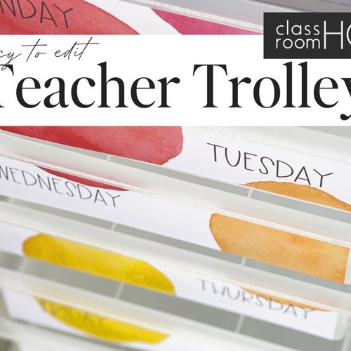 WATERCOLOR PAINT 10-drawer Rolling Trolley Cart Labels - Etsy