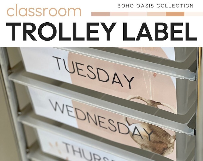 Teacher Trolley | 10-drawer Trolley Labels | Classroom Decor ...