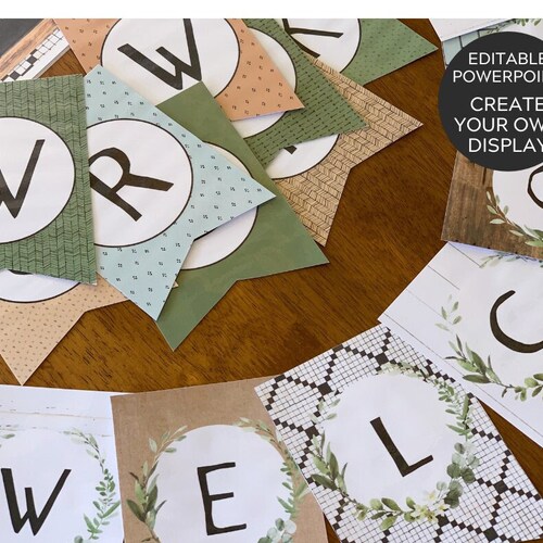 BOTANICAL Alphabet Posters Modern Farmhouse Classroom Decor - Etsy