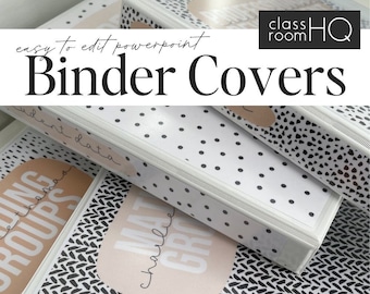 Binder Cover Printable Editable Rainbow Stripes Theme - Etsy