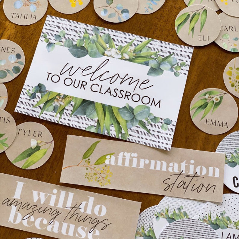 Eucalyptus GUM LEAF Classroom Decor BUNDLE Eucalyptus Class - Etsy UK