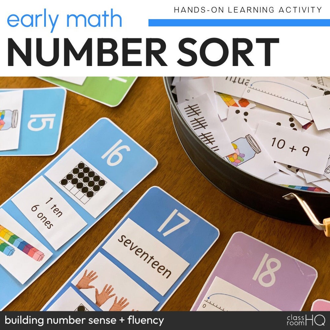 Number Sorting Mats 11-20 - Etsy