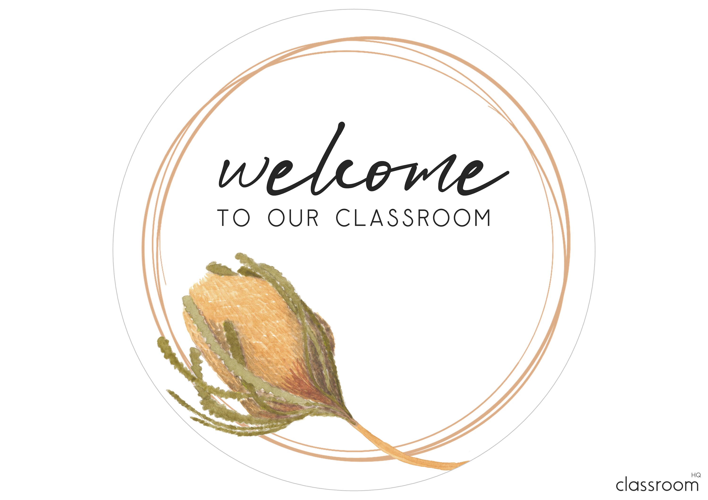 Calm Neutral Boho Class Theme Editable Class Door Decorations ...