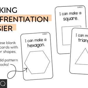 2D Shape Pattern Block STEM Challenge Cards - Etsy