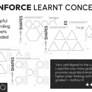 2D Shape STEM Challenge Pattern Block Task Cards and Mats - Etsy