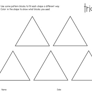 2D Shape Pattern Block STEM Challenge Cards - Etsy