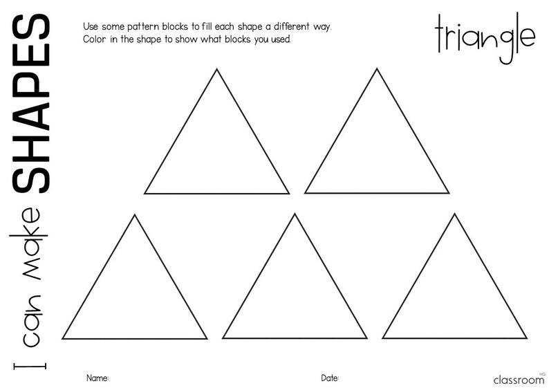 2D Shape Pattern Block STEM Challenge Cards - Etsy