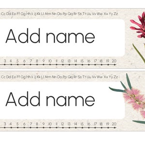 AUSSIE FLORA Editable Desk Plates | Eucalyptus Classroom Decor - Etsy ...