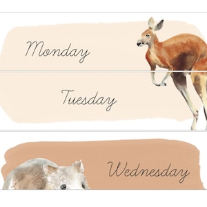 MODERN AUSSIE Teacher Trolley 10-drawer Labels Australian Themed ...