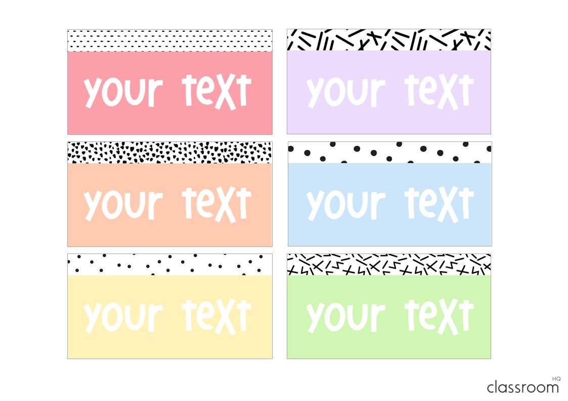 Pastel Modern Rainbow Classroom Decor Editable Teacher Toolbox Labels ...