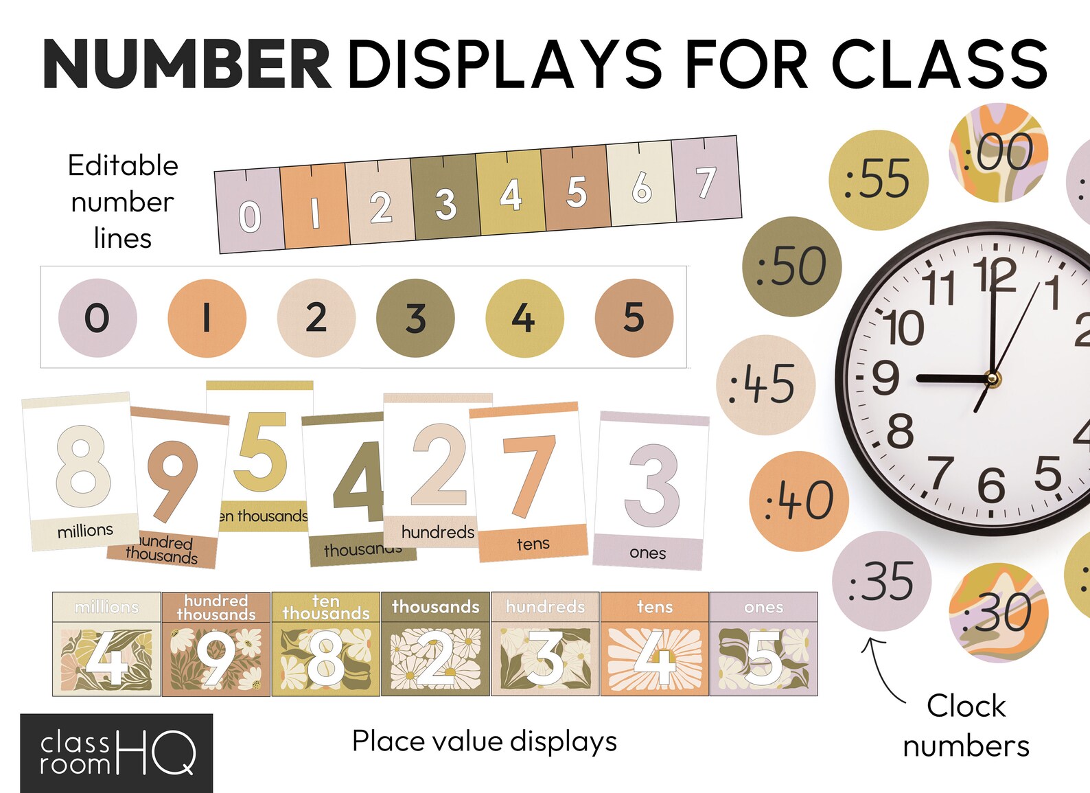 Groovy Vintage Retro Theme Classroom Decor Math Resources Pack ...