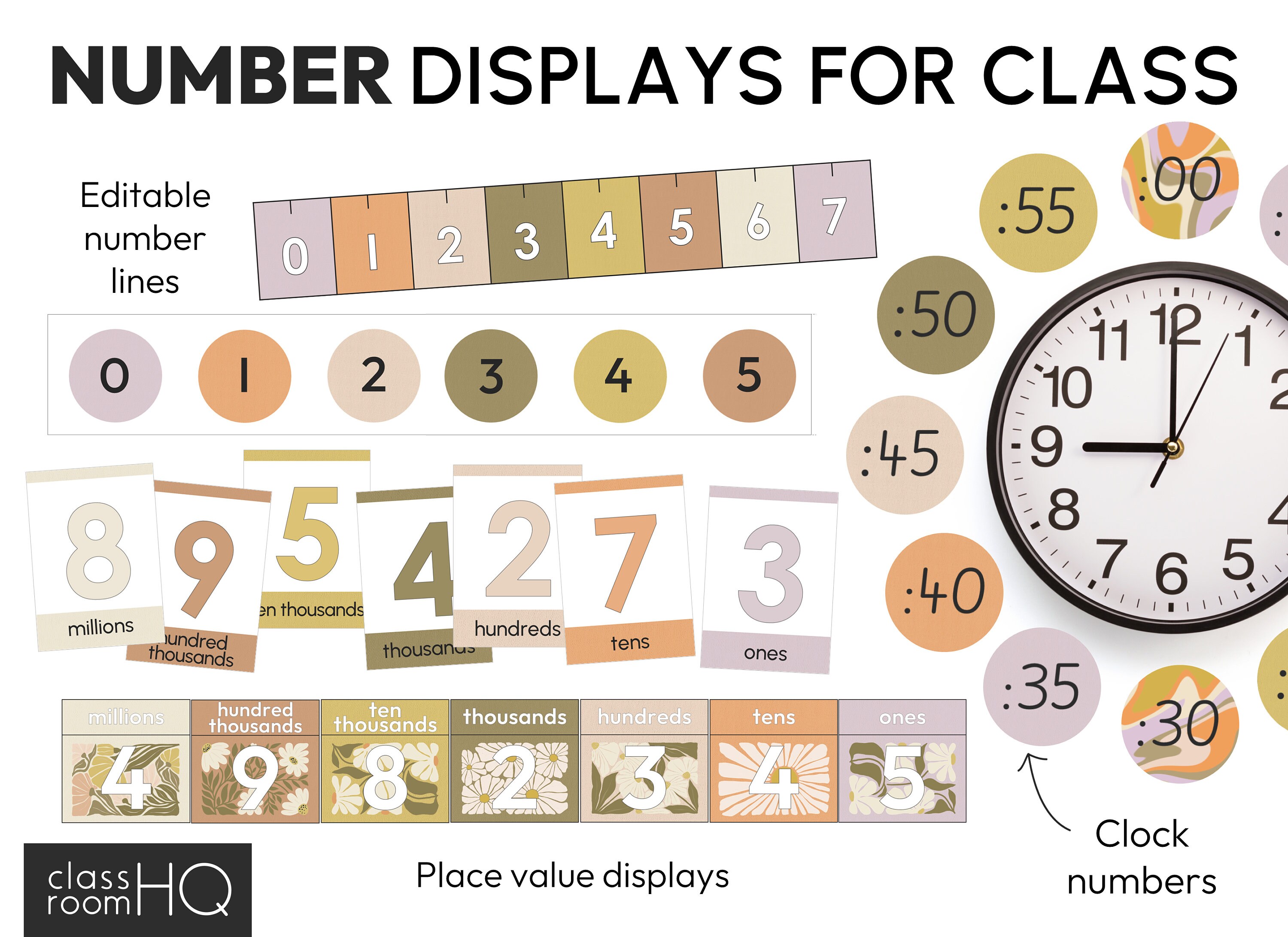 Groovy Vintage Retro Theme Classroom Decor Math Resources Pack ...