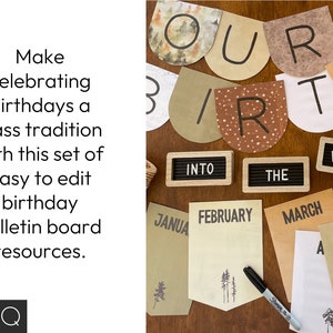 Woodland Forest Theme Classroom Decor Class Birthday Display Pack ...