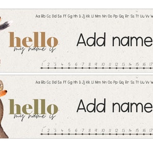 Woodland Forest Theme Classroom Decor Editable Student Desk Labels ...