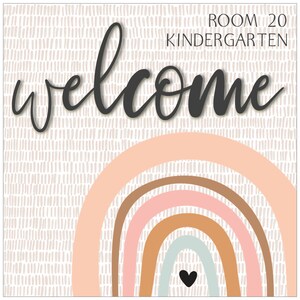 Modern Boho Neutral Calm Classroom Theme Editable Class Door Decor and ...