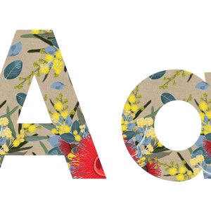 Eucalyptus Bulletin Board Letters Editable Lettering Pack AUSSIE FLORA ...