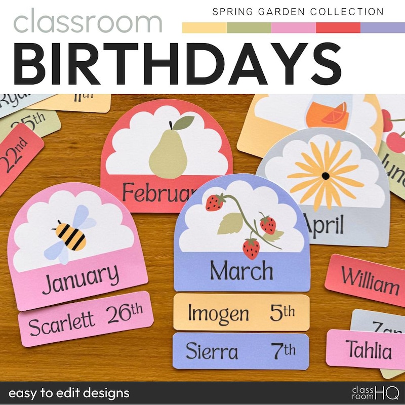 Classroom Birthday Chart - Etsy