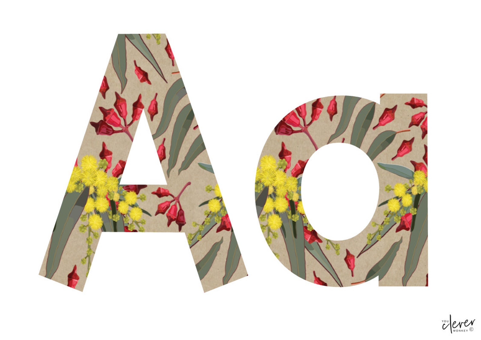 AUSSIE FLORA Bulletin Board Lettering Pack - Etsy