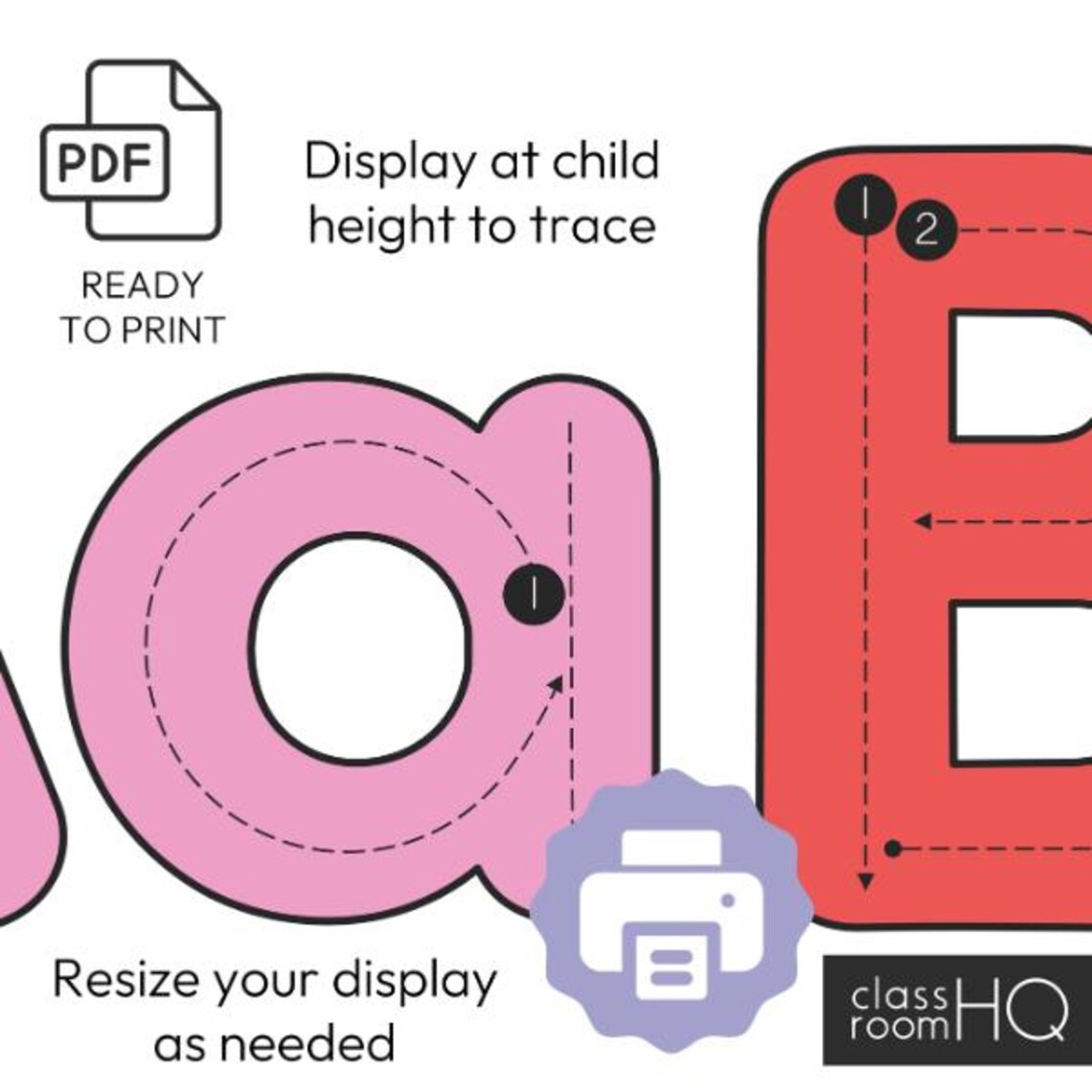 Traceable Alphabet Posters | Modern SPRING GARDEN Theme Classroom Decor ...