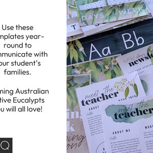 Australian Eucalyptus Theme Editable Meet the Teacher Templates and ...