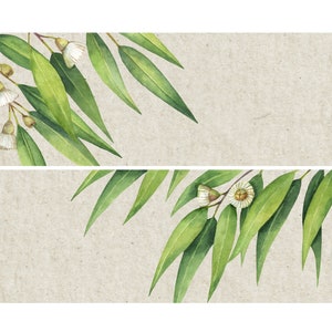 GUM LEAF Classroom Borders Eucalyptus Class Theme - Etsy