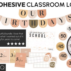 Modern Neutral Boho Theme Calm Classroom Decor Bundle | BOHO SUMMER - Etsy