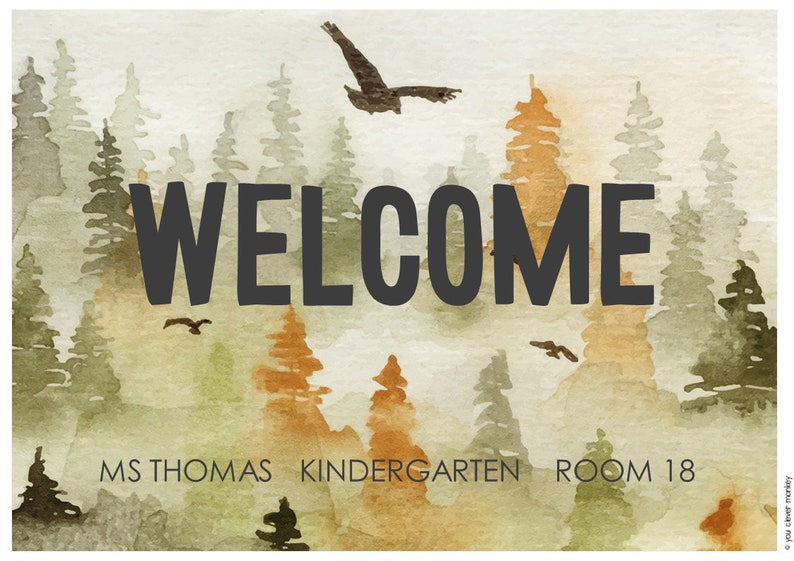 Woodland Forest INTO THE WOODS Classroom Labels Signs Pack - Etsy