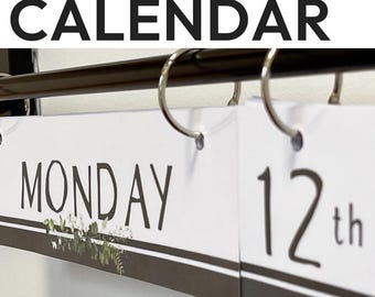 Eucalyptus and Gold Flip Calendar | Botanical - Etsy Canada