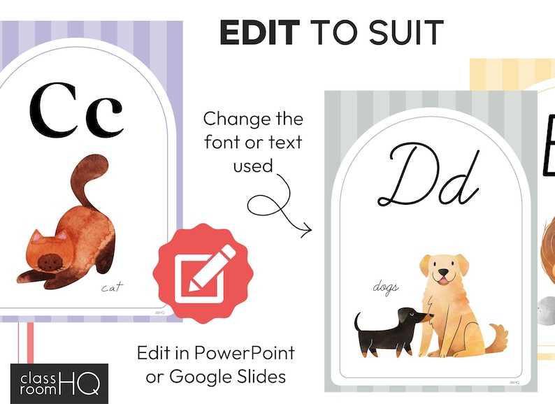 Editable Alphabet Posters | SPRING GARDEN Classroom Decor | Modern ...