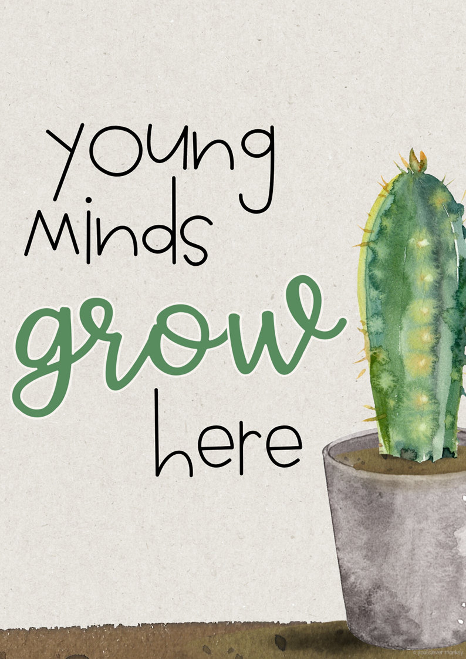 CACTUS Inspirational Growth Mindset Classroom Posters - Etsy