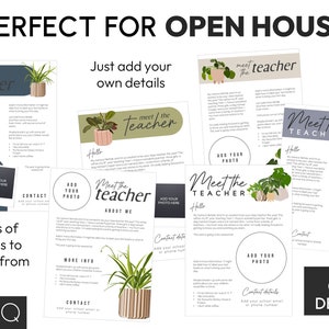 PLANT LIFE Meet the Teacher + Class Newsletter Templates | Leafy Potted ...