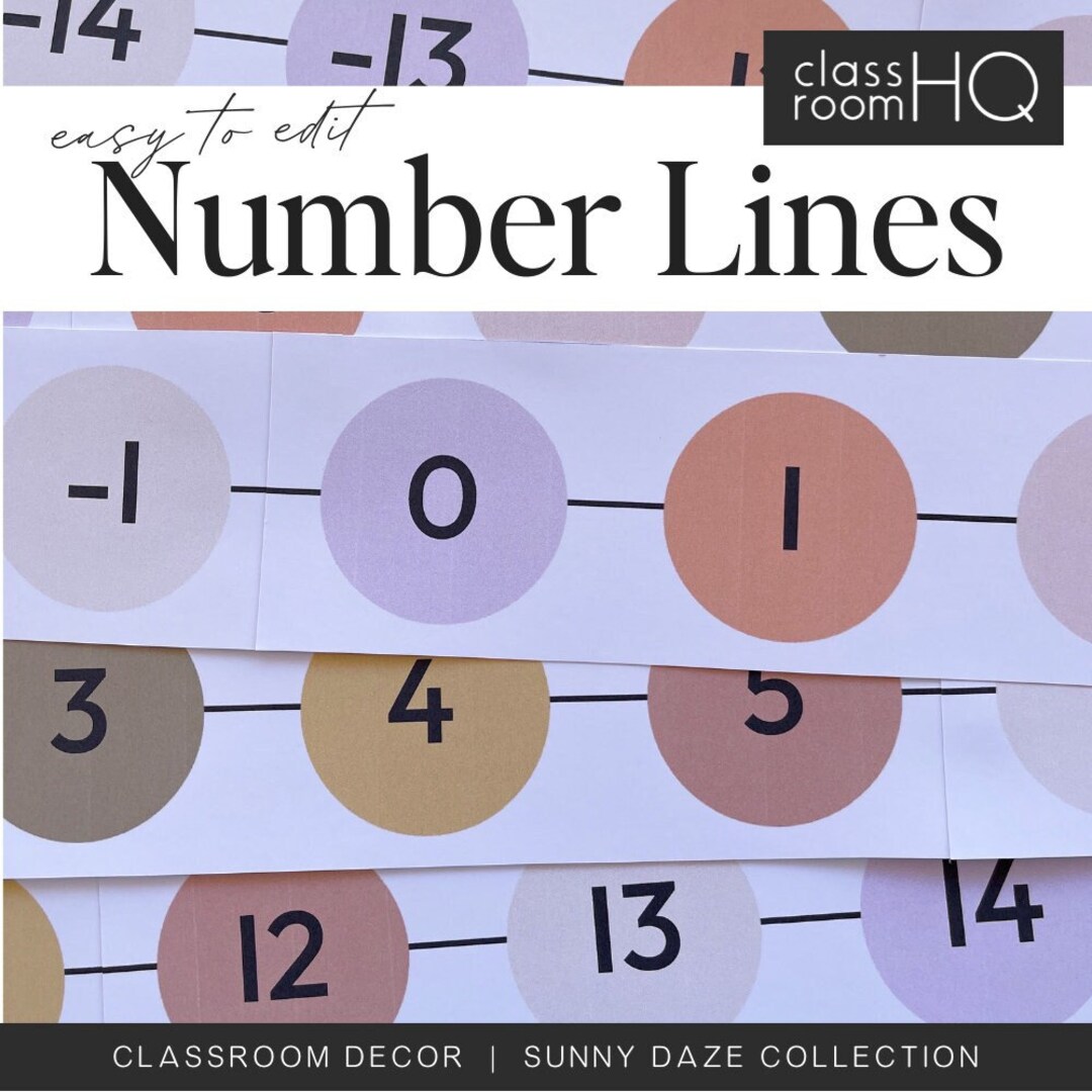 SUNNY DAZE Number Line Pack - Etsy