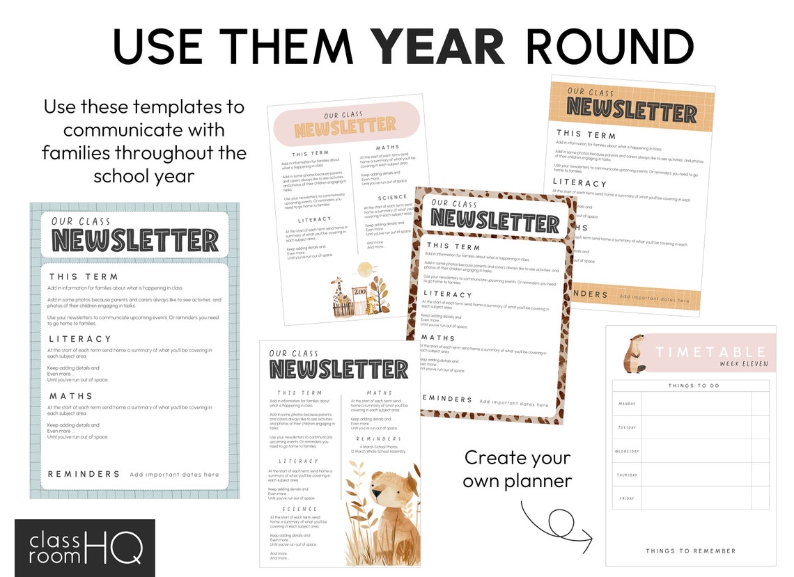 Wild Animal Zoo Theme Editable Meet the Teacher Templates and Class ...