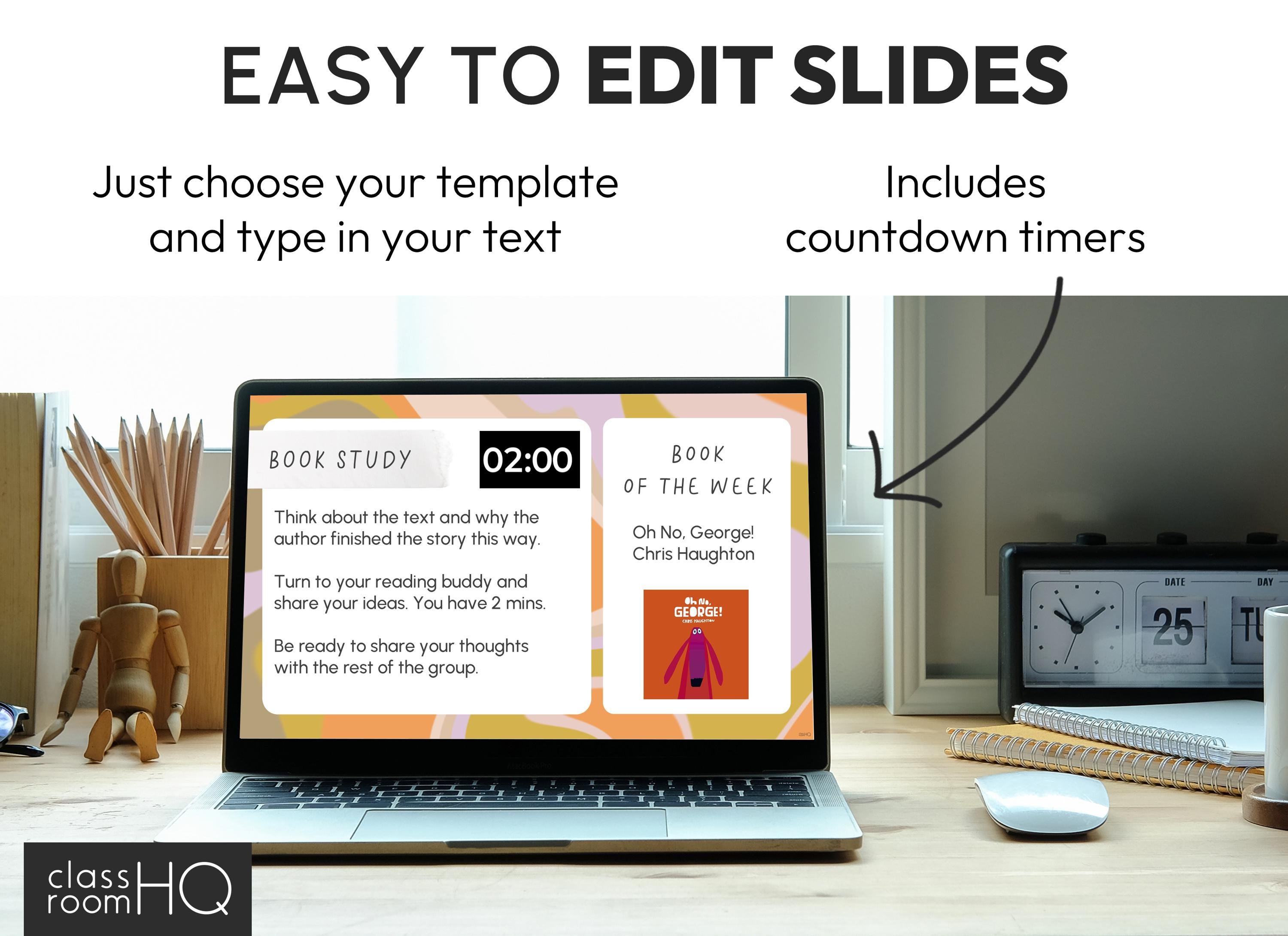Retro SUNDAZED Daily Slides Classroom Management | Editable Google ...