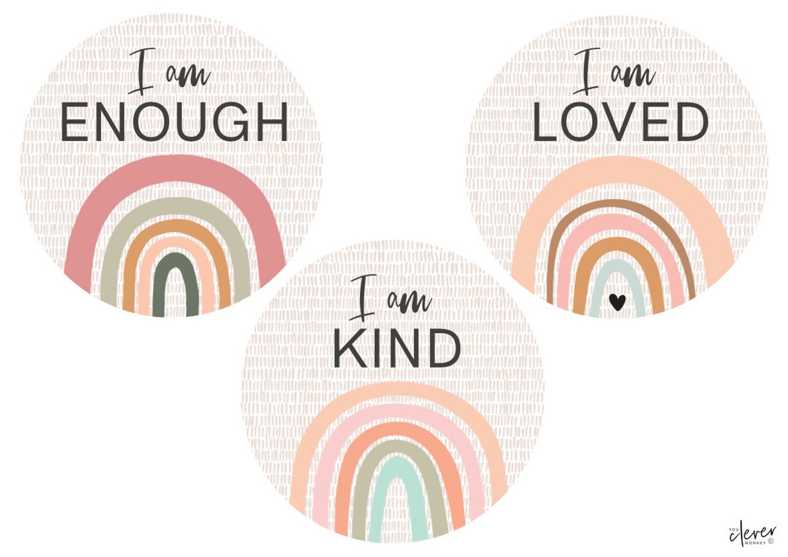 BOHO RAINBOW Affirmation Station Pack - Etsy Canada