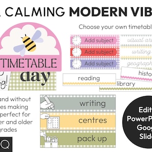 Editable Visual Timetable Display | SPRING GARDEN Classroom Decor Theme ...