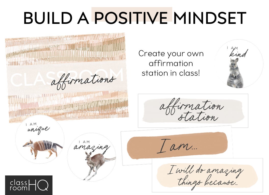 MODERN AUSSIE Affirmation Station Pack | Australian Themed Classroom ...