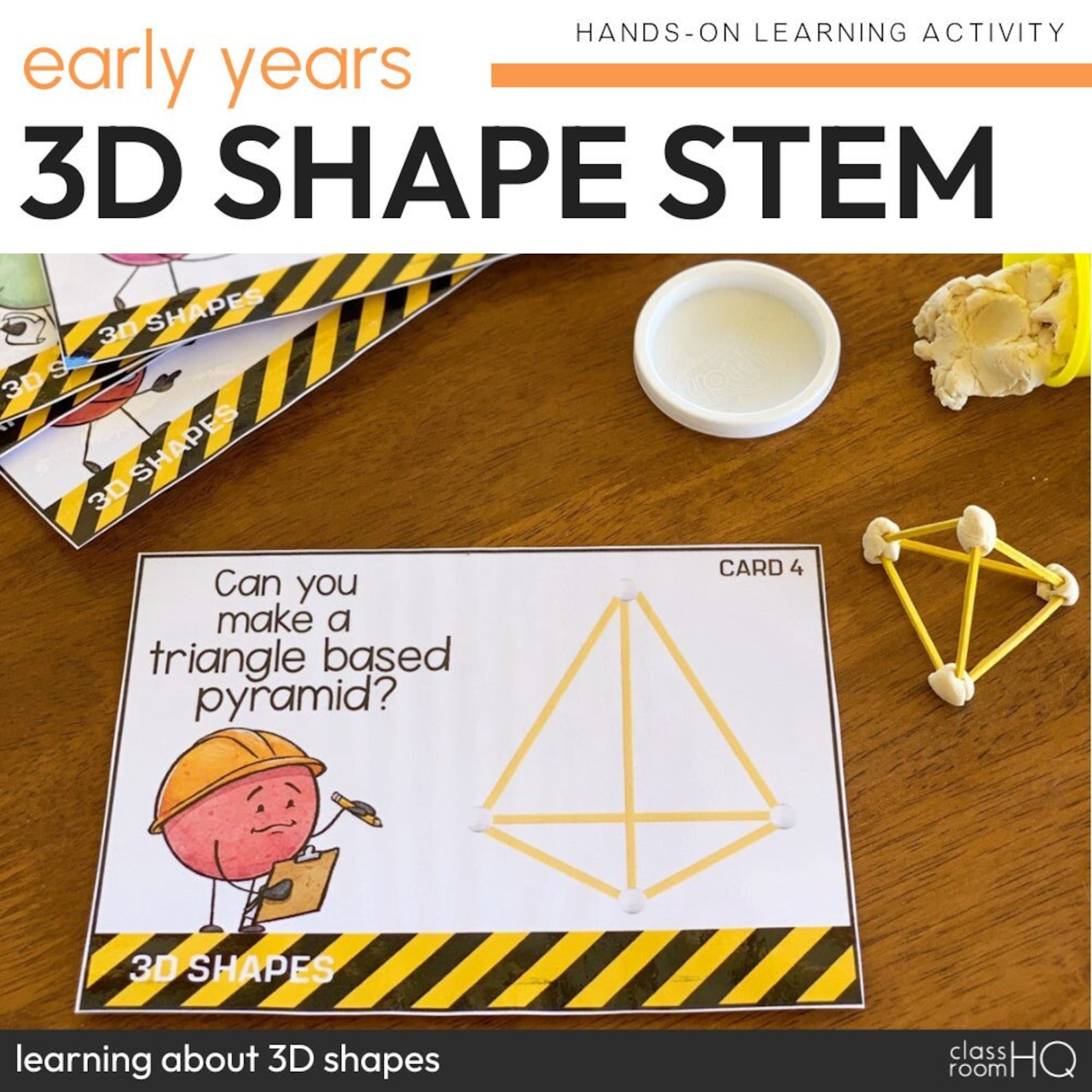 3D Shape STEM Challenge Task Cards - Building 3D Solid Shapes Math ...