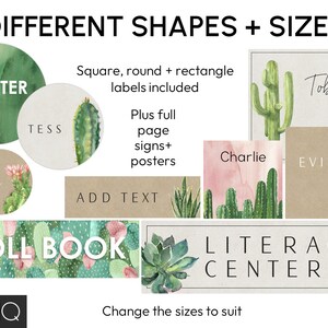 Cactus Classroom Theme Calm Classroom Decor Editable Classroom Labels ...