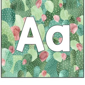 Cactus Classroom Theme Calm Classroom Decor Editable Alphabet Posters ...
