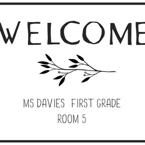 Farmhouse Botanical Greenery Theme Editable Class Door + Bulletin Board ...