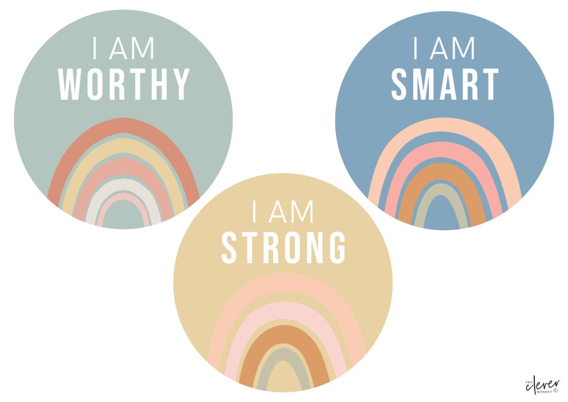 BOHO RAINBOW Affirmation Station Pack - Etsy Canada