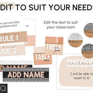 BW NEUTRALS Classroom Decor Bundle Neutral Class Theme - Etsy UK