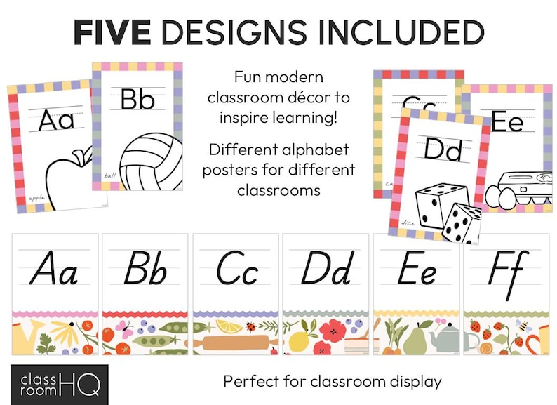 Editable Alphabet Posters | SPRING GARDEN Classroom Decor | Modern ...