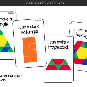 2D Shape Pattern Block STEM Challenge Cards - Etsy