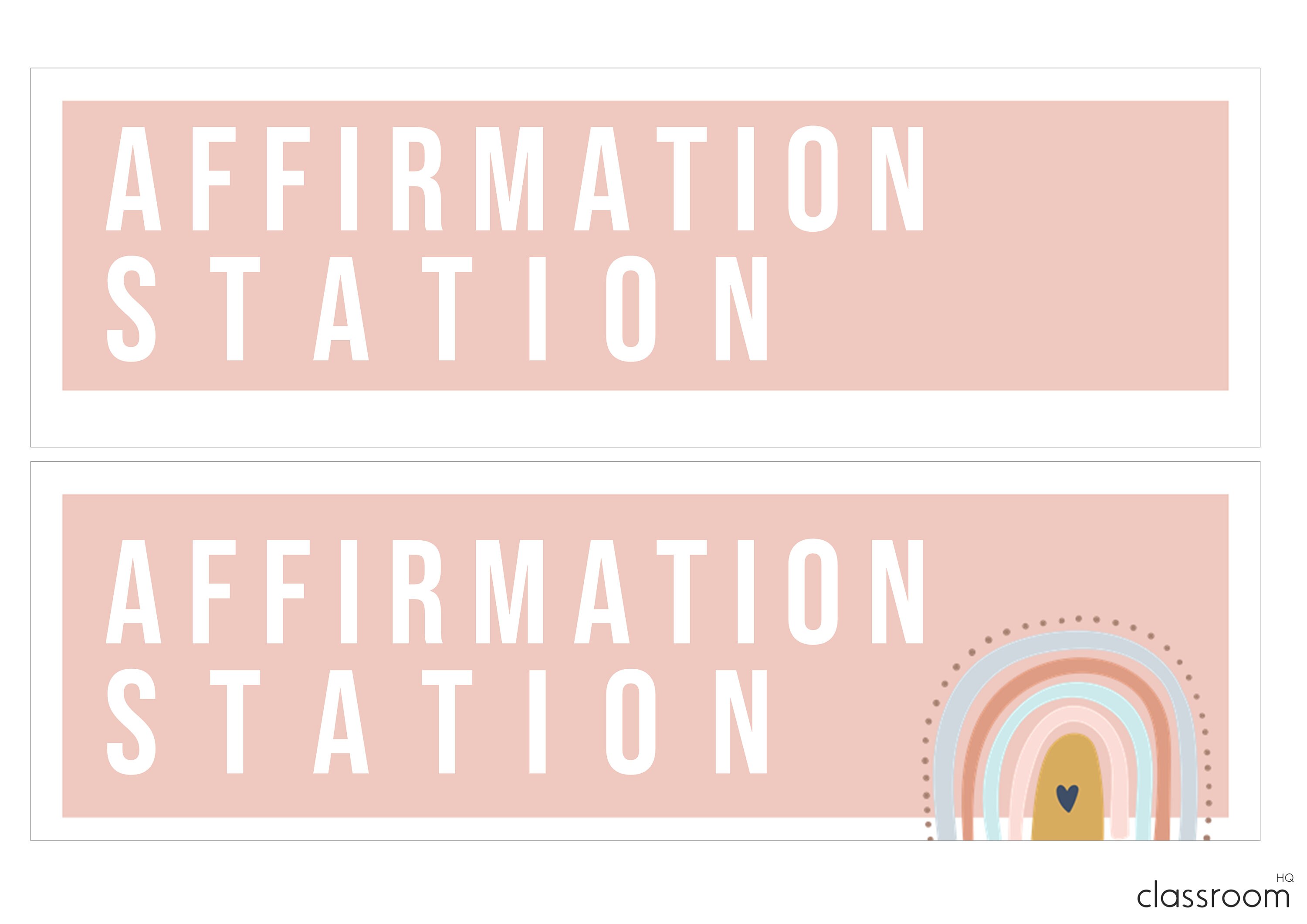 BOHO RAINBOW Affirmation Station Pack - Etsy Canada