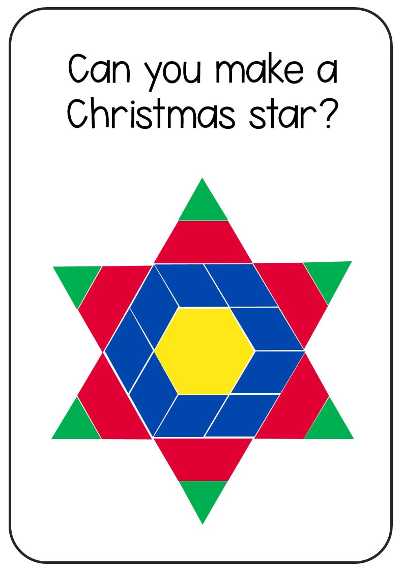 Christmas STEM Pattern Block Challenge Cards - Etsy UK